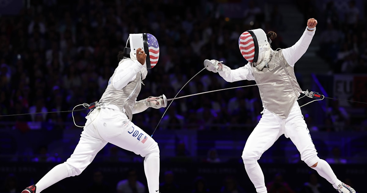 Scruggs (USA) v Kiefer (USA) - Women's Foil Individual Gold Medal Bout ...