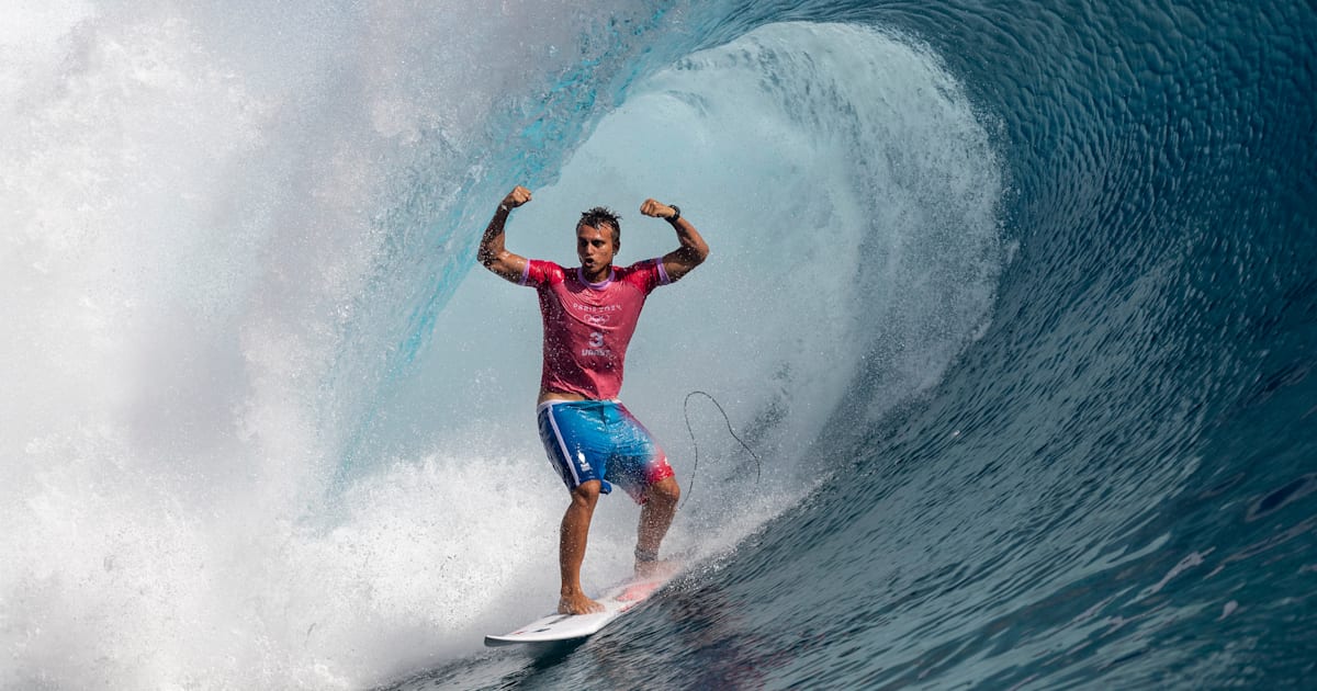 Paris 2024 surfing: All men’s results, as France's Kauli Vaast wins ...