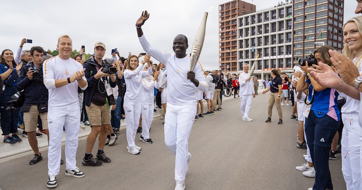 Yiech Pur Biel, who was a member of the first-ever Refugee Olympic Team ...