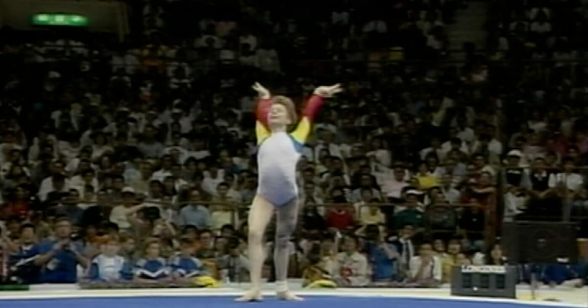 Daniela Silivas wins floor gold, sixth medal at Seoul 1988