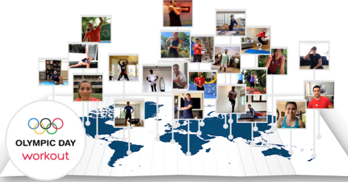 The world of sport work out together on #OlympicDay!