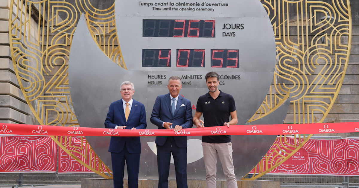 OMEGA unveils countdown clock to mark one year to go to Paris 2024