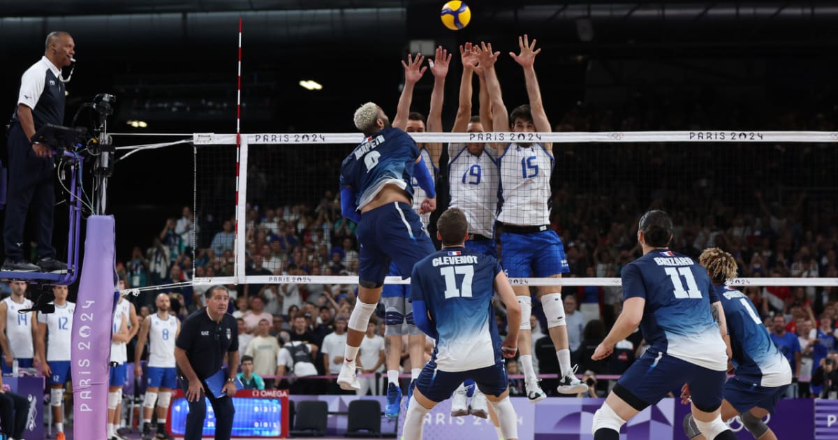 France beat Italy to advance to men's volleyball final at Paris 2024 ...