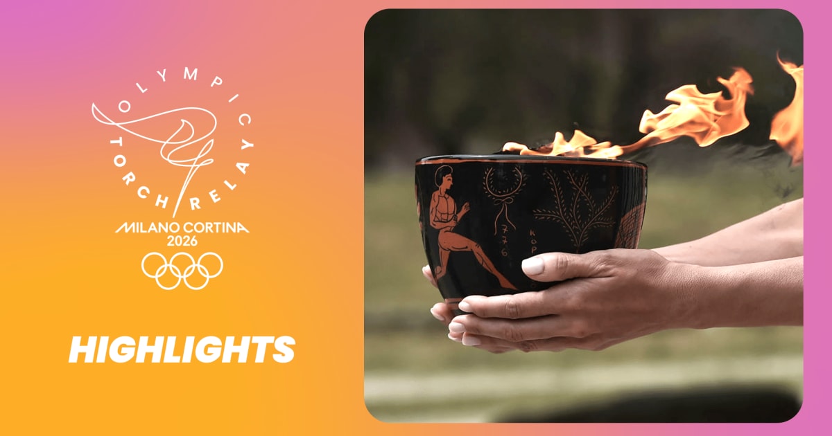 Olympic Flame Handover Ceremony - Highlights | Athens | Milano Cortina 2026