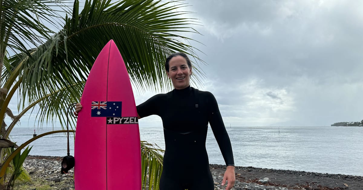 Paris 2024 Olympics: Tyler Wright making waves in 'half and half' wetsuit at Teahupo'o