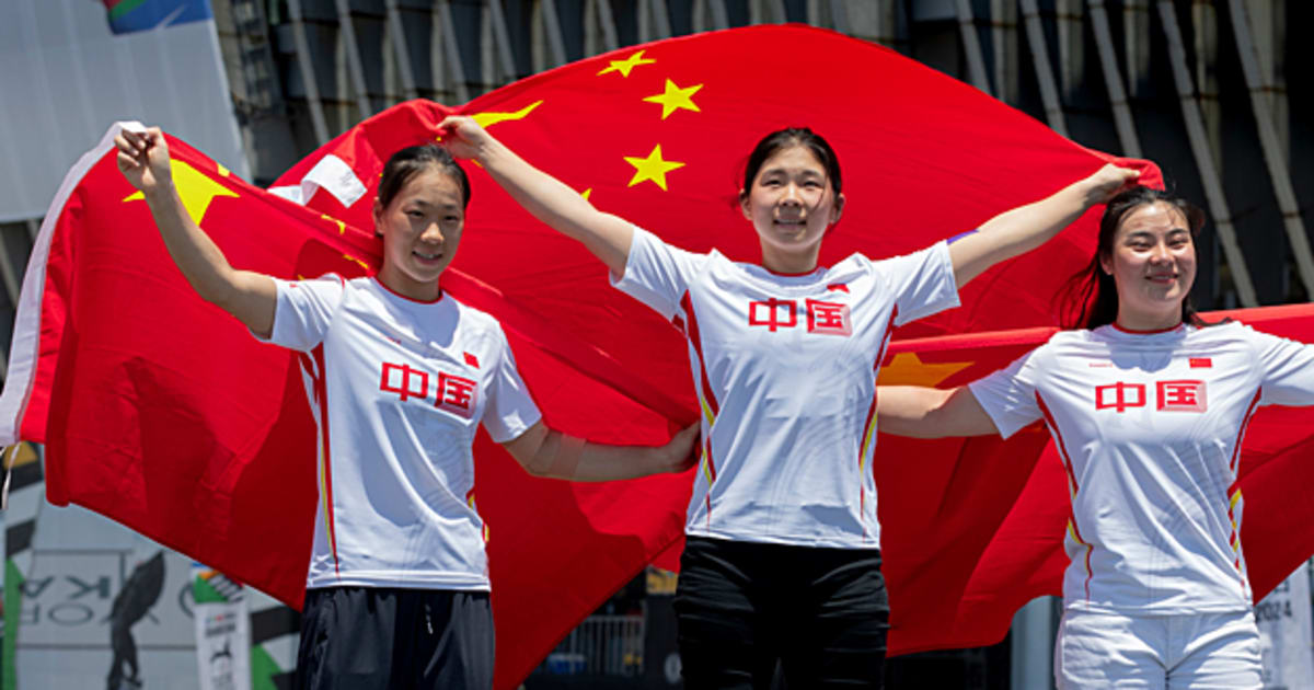 Chinese women sweep the BMX Freestyle Park podium, then cheer for their ...