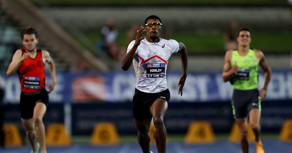 Fred Kerley wins 400m in dominating fashion at Sydney Track Classic ...