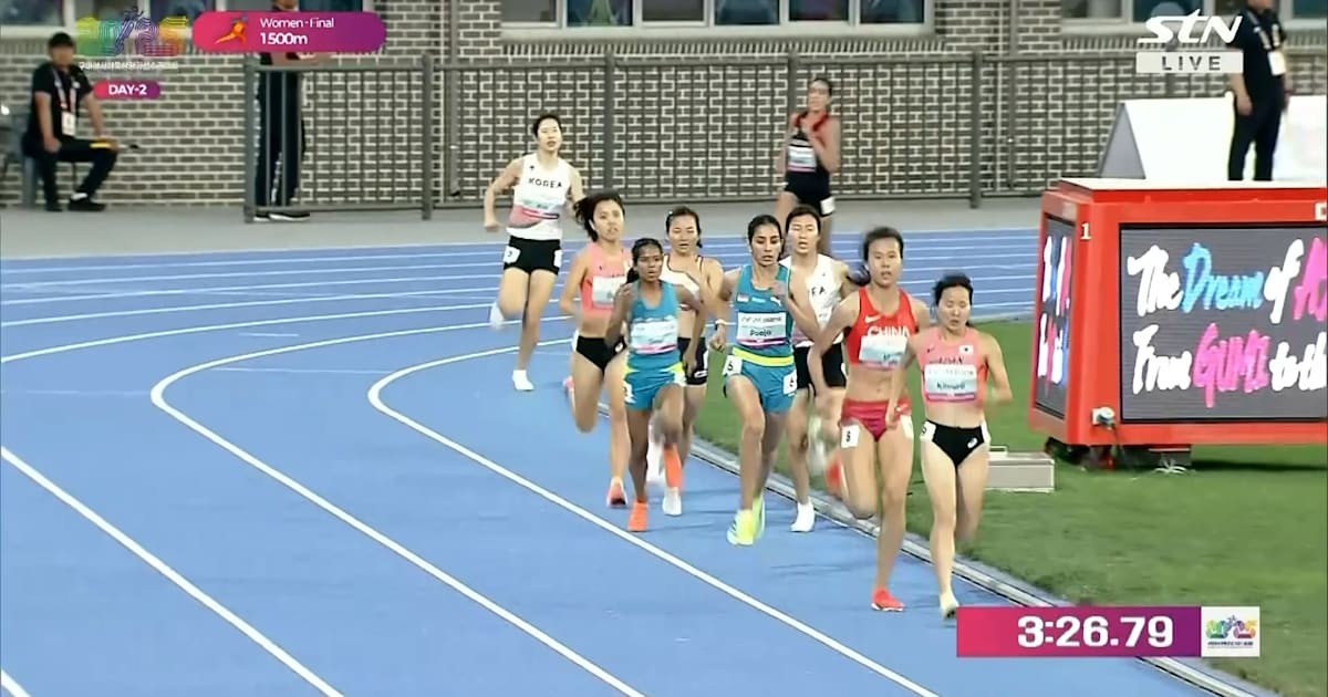 India’s Pooja wins women’s 1500m silver medal at Asian Athletics Championships 2025 | Watch ...