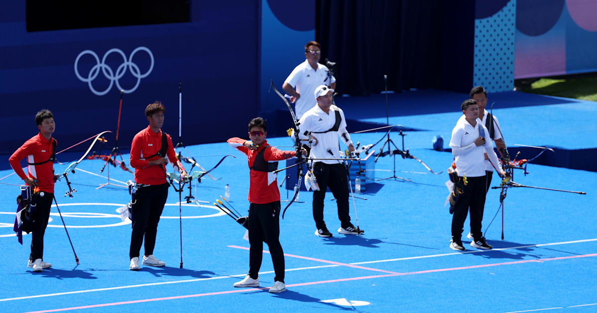 Semifinal por equipos (M) KOR - CHN | Tiro con arco | Juegos Olímpicos ...