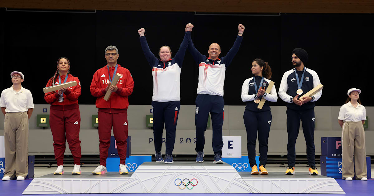 Mixed 10m Air Pistol Team Finals | Shooting | Olympic Games Paris 2024