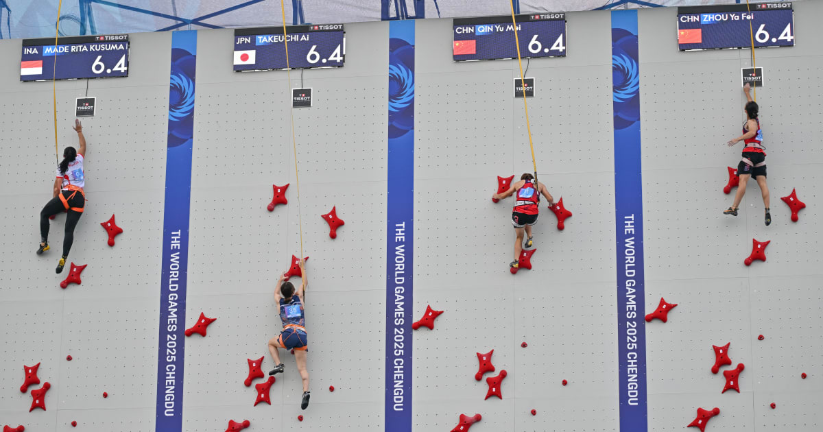 “Like spiders on the wall”: Athletes react to the 4-Lane speed climbing ...