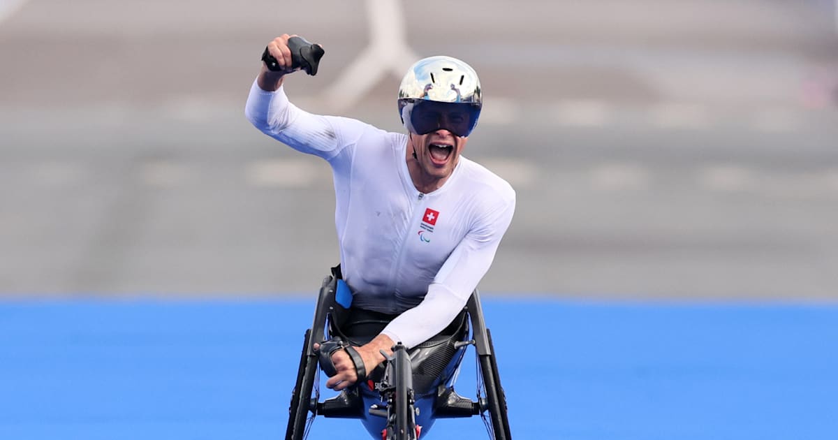 Paris 2024 Paralympics | Para Athletics - Marcel Hug, T54 Marathon ...