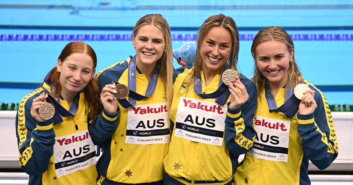 World Aquatics Championships 2023: Australia women power to gold by smashing own 4x200m ...