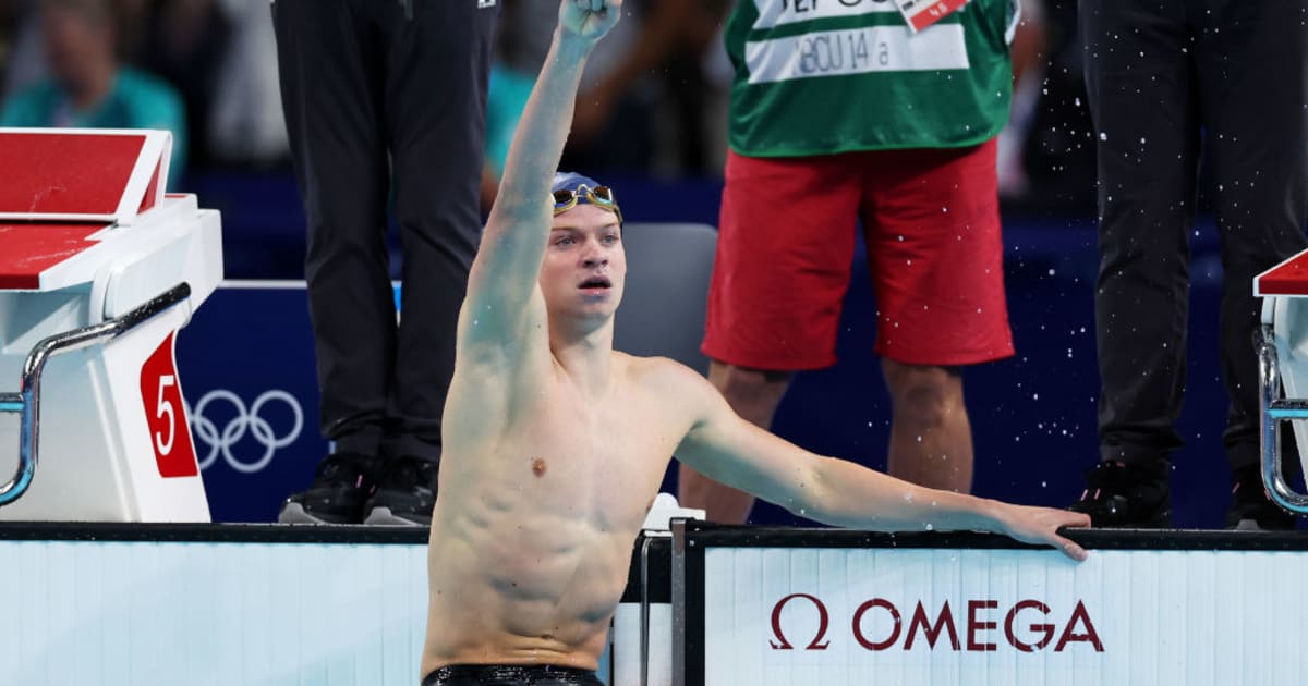 JO de Paris 2024 - Léon Marchand, premier titre et record olympique sur ...