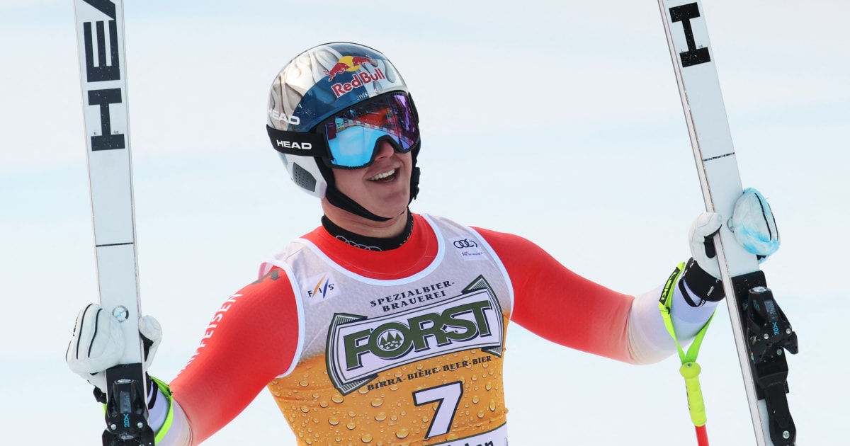 Franjo von Allmen leads Swiss 1-2 in Saturday's Val Gardena downhill ...