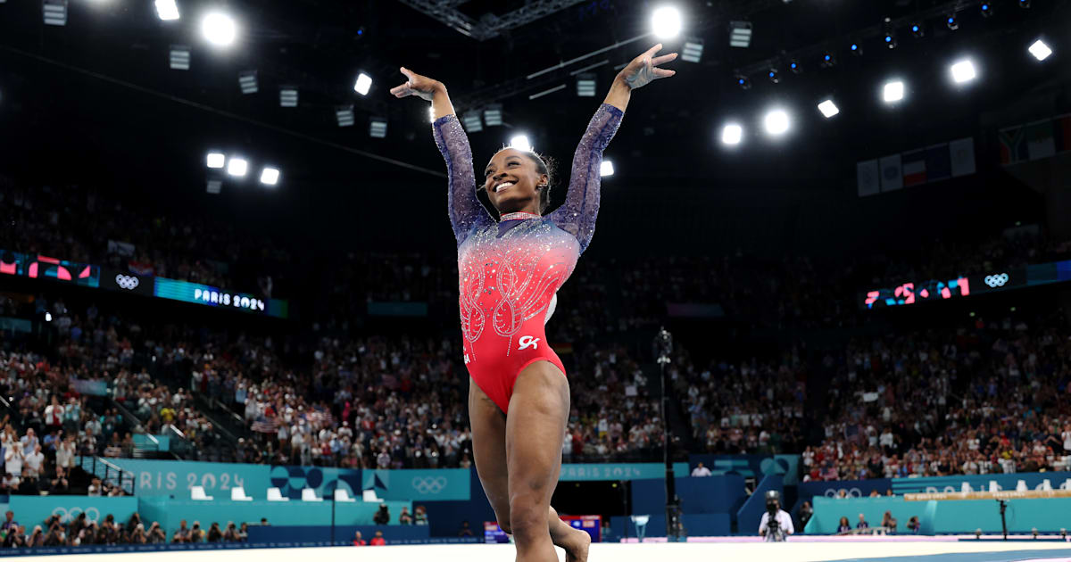 Simone Biles back in the gym ahead of U.S. tour