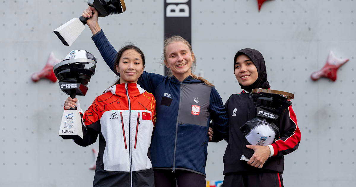 Poland's Aleksandra Kalucka wins Speed Climbing’s battle of the twins ...