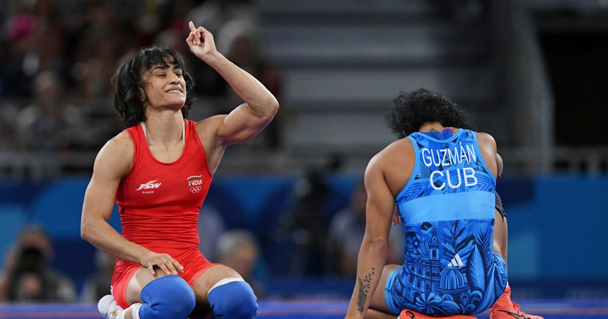 Vinesh confirms medal in women's wrestling freestyle 50kg at Paris 2024 ...