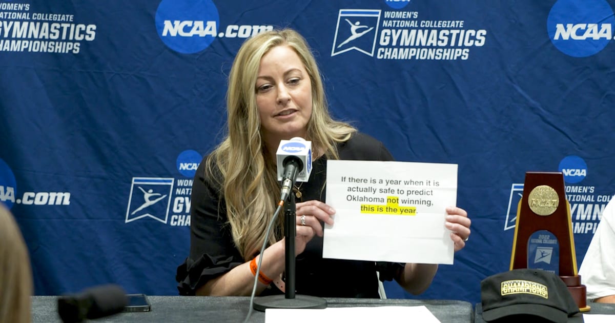 Oklahoma reveal the sign that inspired NCAA Women's Gymnastics win