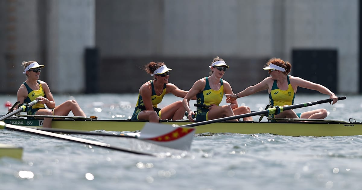 Australia storm home to win rowing gold in women's four final