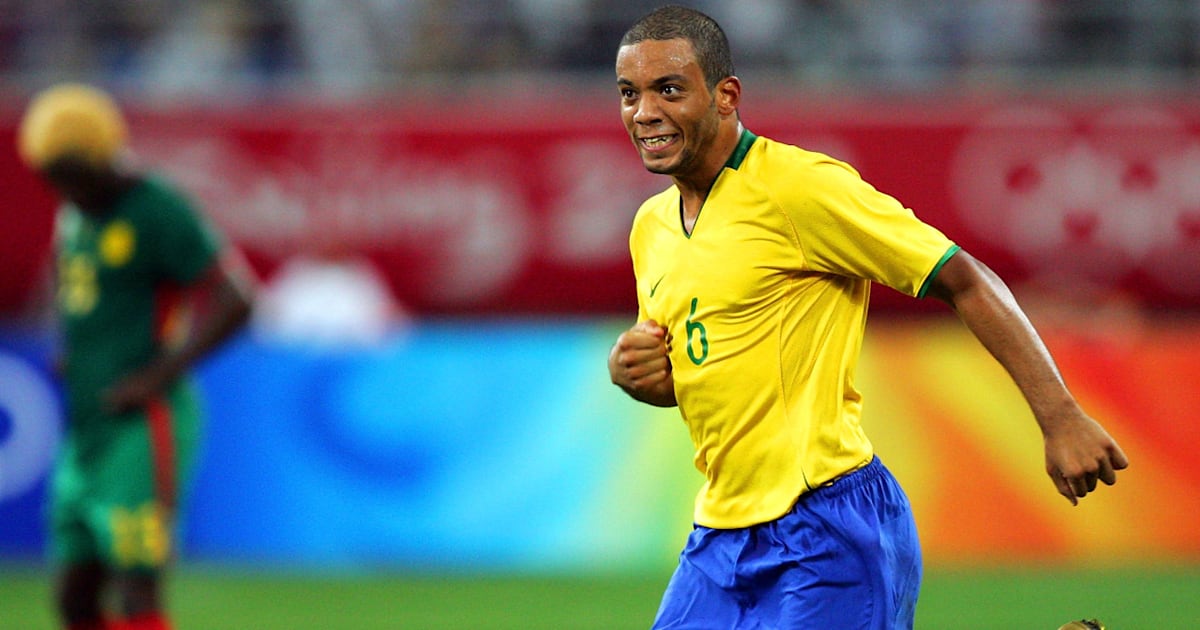 20-year-old Marcelo scores against Cameroon at Beijing 2008
