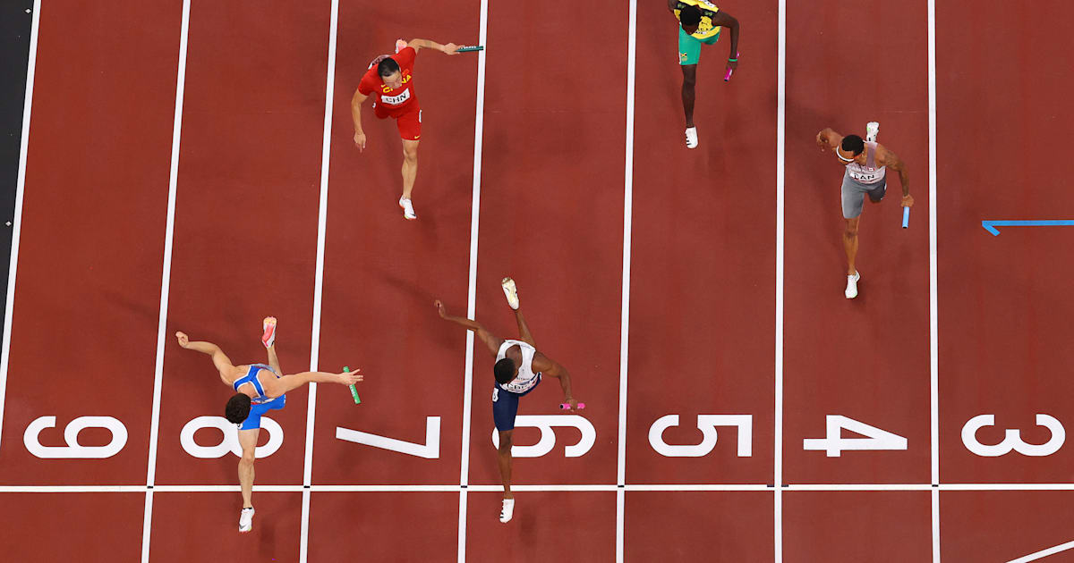 Staffetta italiana 4x100 maschile · Mondiali Atletica 2022: Chituru Ali ...