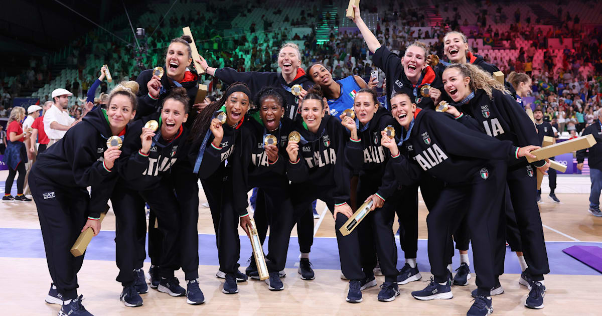 Italy defeat USA to win gold medal in women's volleyball at Paris 2024 ...