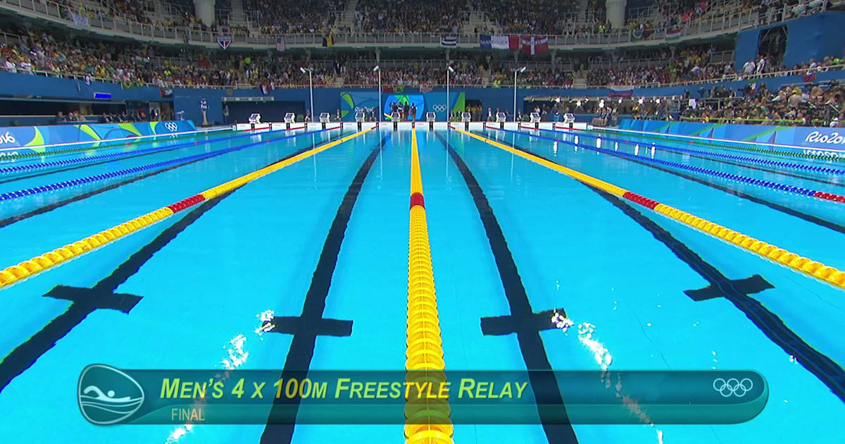 USA take gold in Men's 4x100m Freestyle Relay