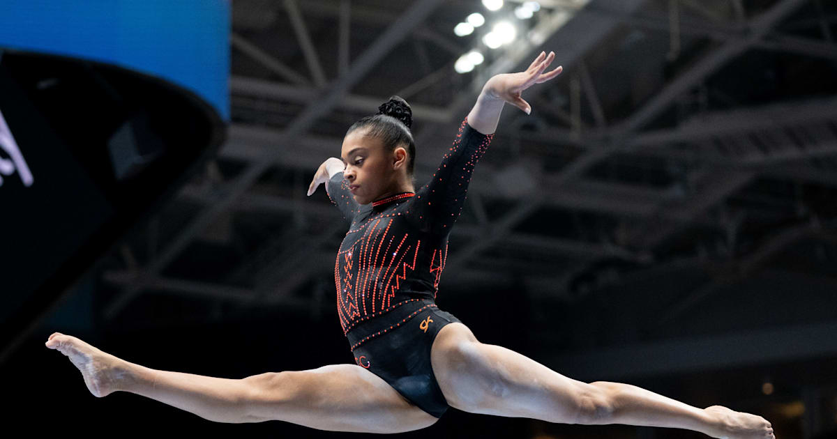 16-year-old US gymnast Tiana Sumanasekera on training with Simone Biles, aiming for LA 2028