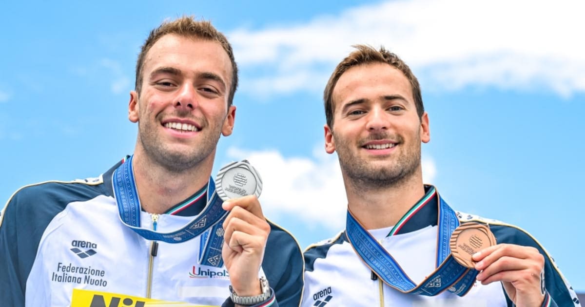 Gregorio Paltrinieri e Domenico Acerenza, podio ai Mondiali di Fukuoka ... Gregorio Paltrinieri e Domenico Acerenza, podio ai Mondiali di Fukuoka ...