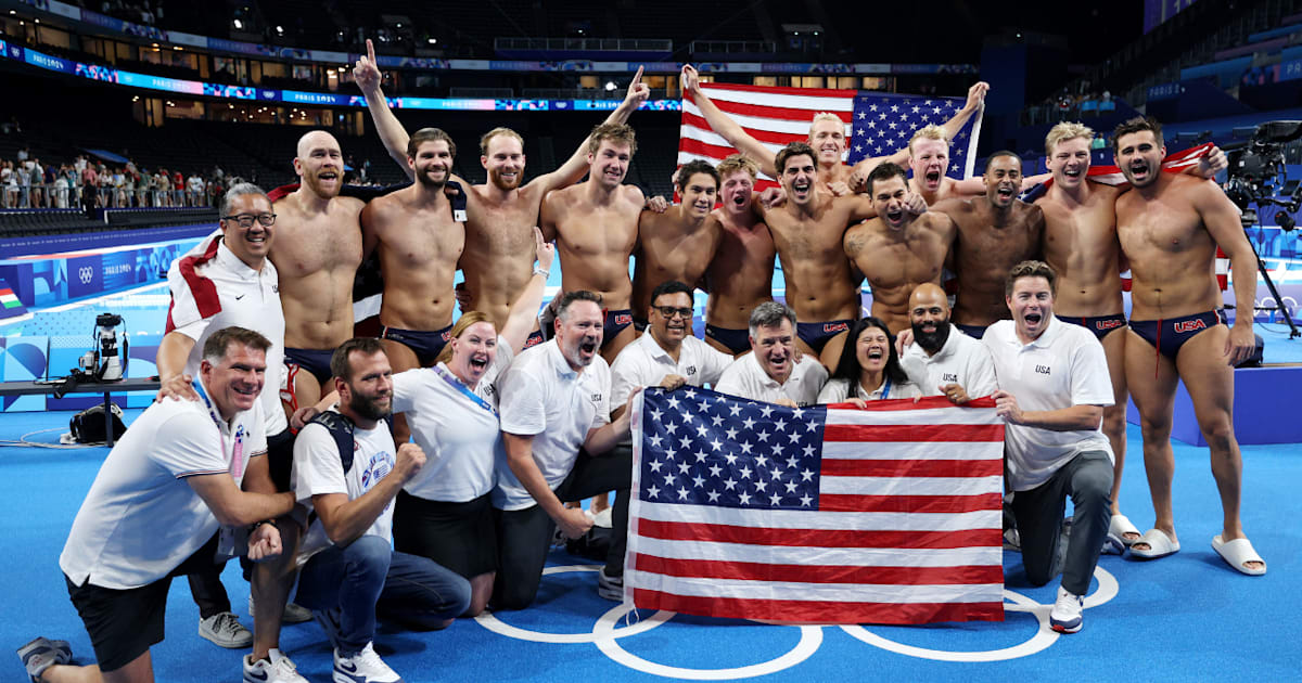 USA defeat Hungary to win bronze medal in men's water polo at Paris ...