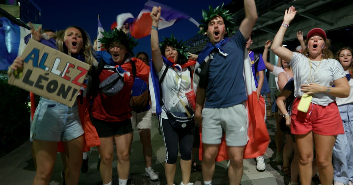 'It was memorable!' - Wild celebrations in Paris for Leon Marchand and ...