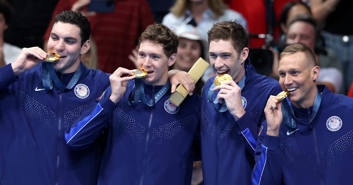 USA - Men's 4 x 100m Freestyle Relay | Gold Medal Highlights | Swimming ...