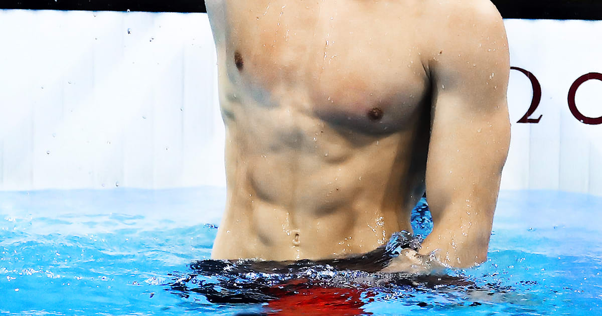 Top swimmer abs