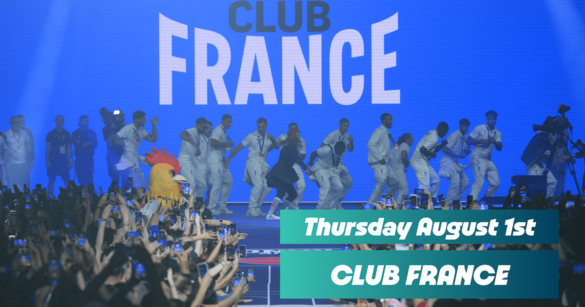 Club France Paris 2024 : Day's programme (1 August)