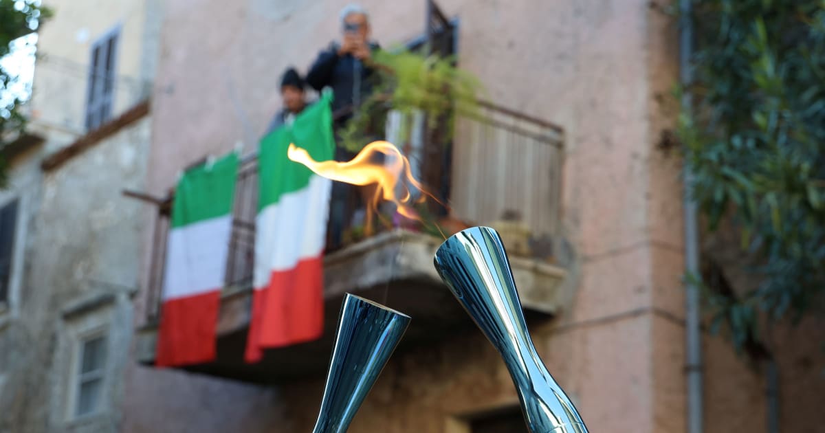 A preview of the 21st stage of the Olympic Torch Relay in Italy