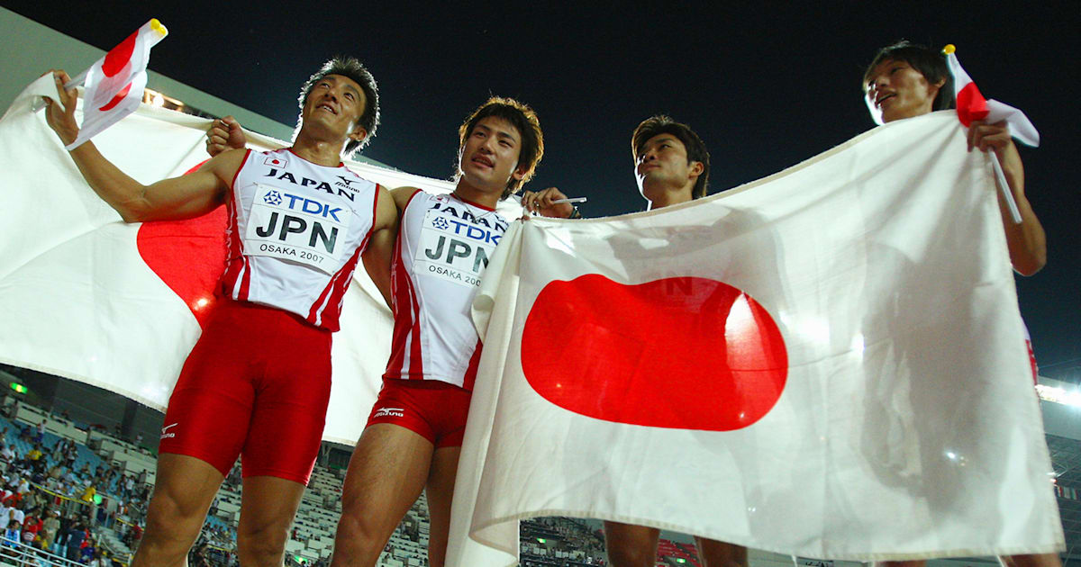 Japan’s relay squad celebrate reallocated silver in front of joyous ...