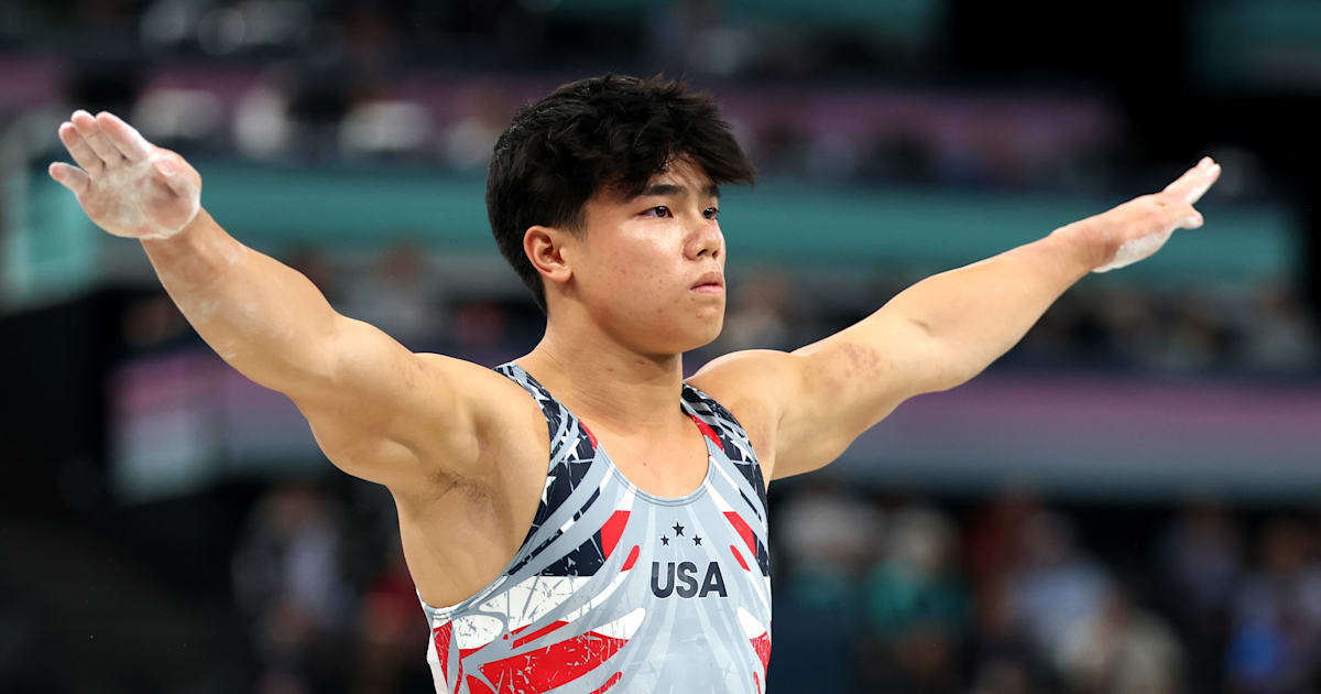 Artistic Gymnastics -Men's Team Final. |Asher Hong Vault|Paris ...