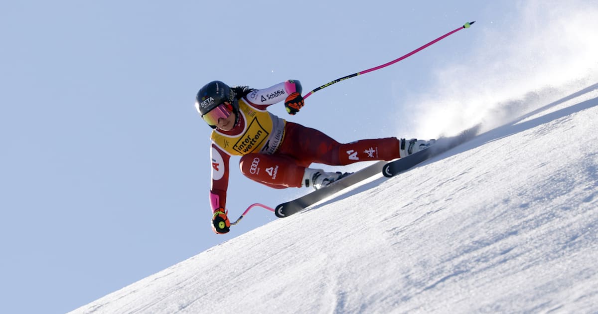Home hero Stephanie Venier seals Super G title at Alpine World ...