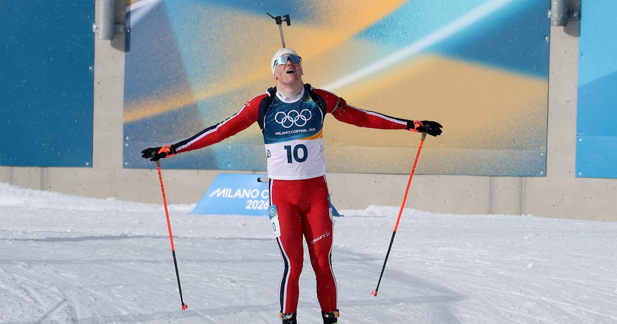 Winter Olympics 2026: Johannes Dale-Skjevdal shoots perfect 20/20 to ...
