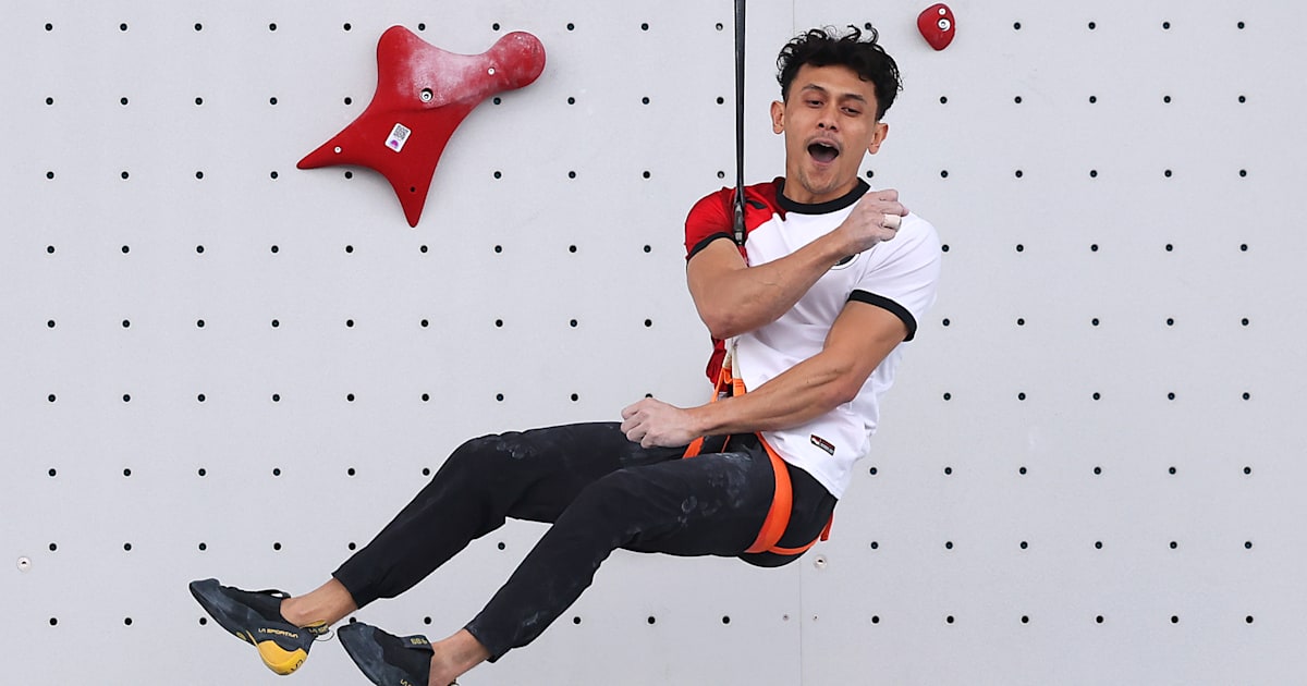 Paris 2024 sport climbing: Indonesia’s Veddriq Leonardo wins Speed gold ...