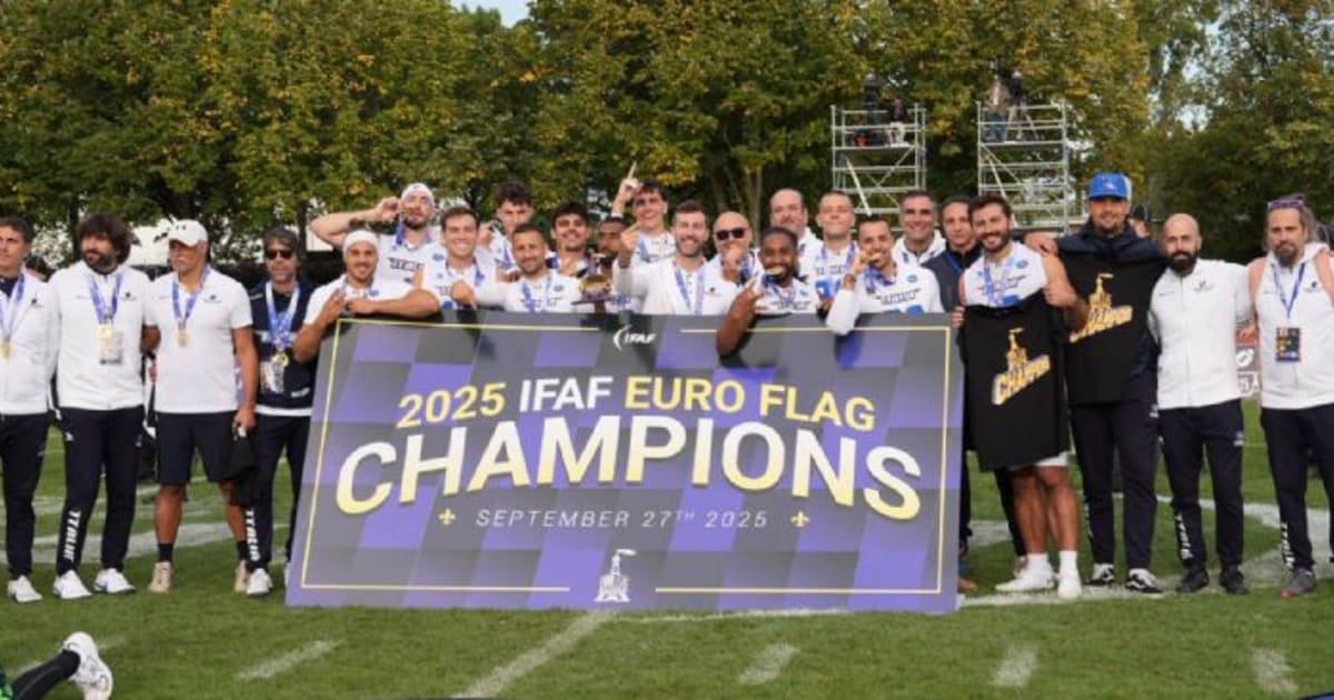 Italia di Flag Football oro europeo 2025 | Risultati Euroflag 2025