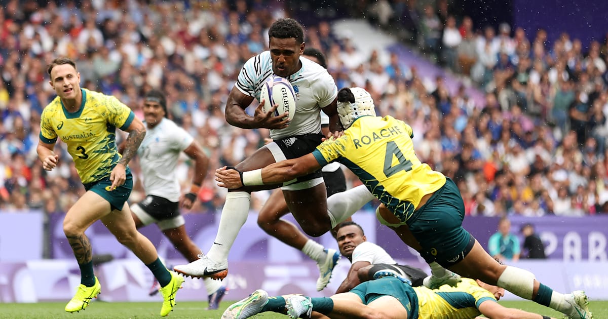 Fiji beat Australia in semi-finals - men's rugby sevens | Paris 2024 ...