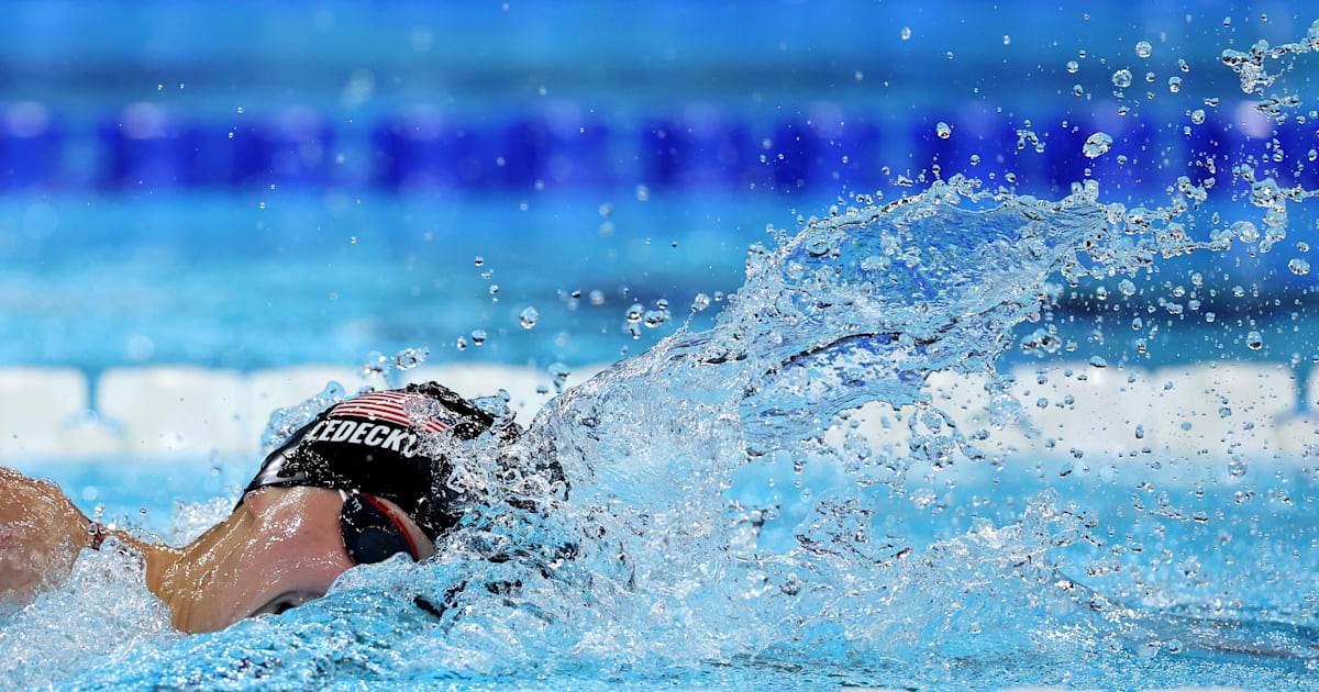 Paris 2024 swimming: All results, as USA's Katie Ledecky wins golden showdown against Australia ...