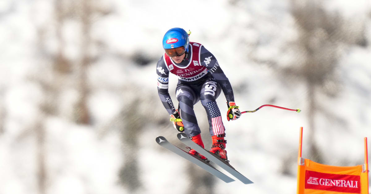 Mikaela Shiffrin helped off course after heavy crash in Cortina d ...
