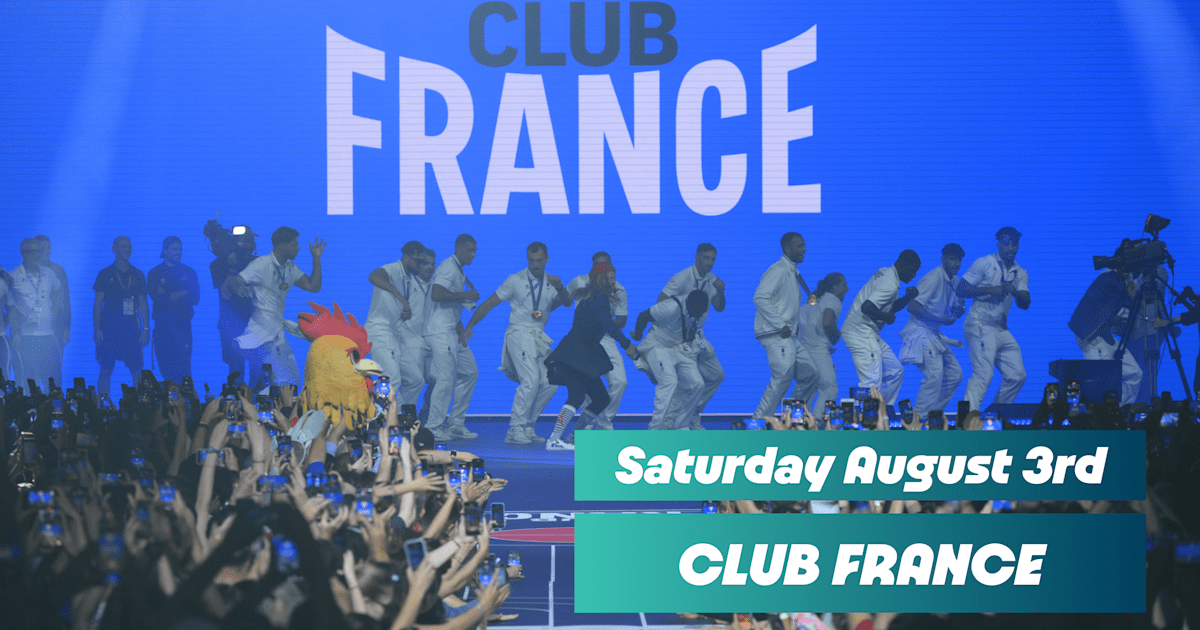 Club France Paris 2024 : Day's programme (3 August)