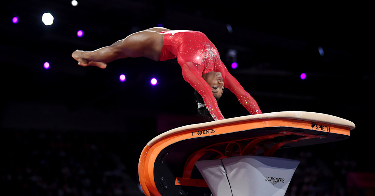 Simone Biles wins the vault at the 2019 World Artistic Gymnastics ...