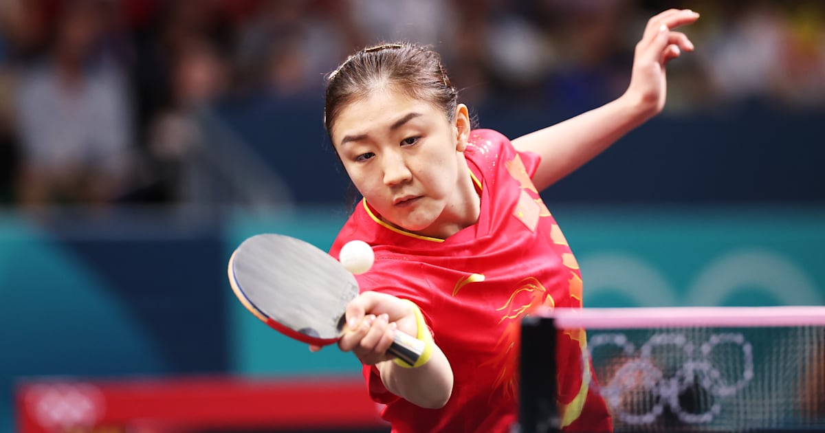 Paris 2024 Table Tennis: Chen Meng of the People’s Republic of China ...