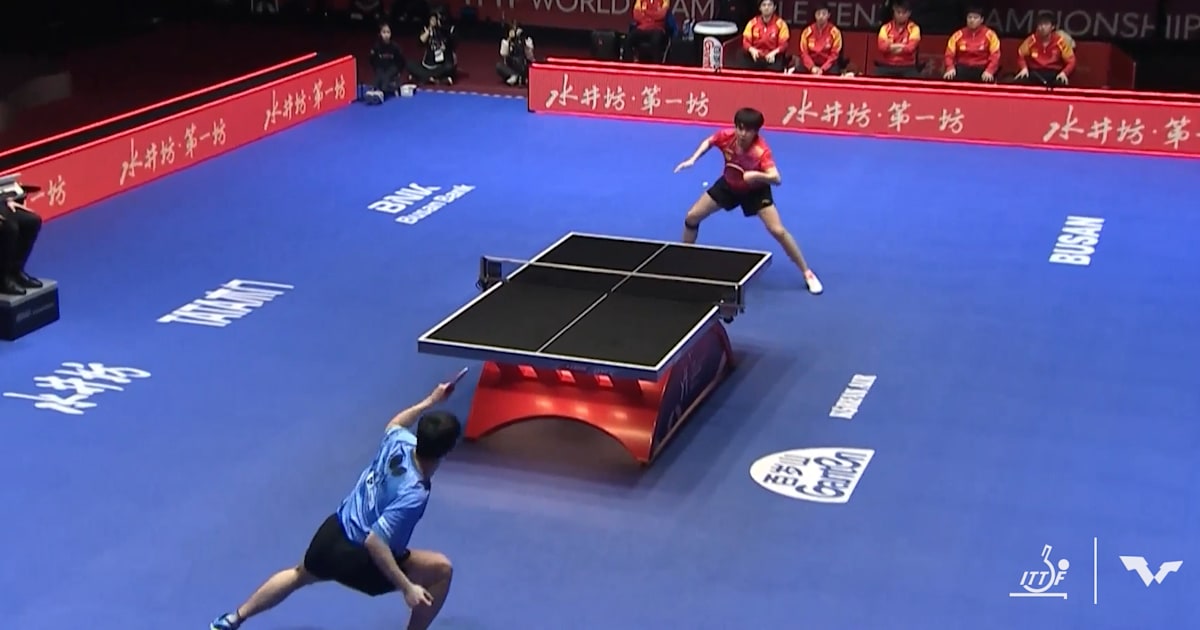 WATCH: Wang Chuqin wins incredible point after 29-shot table tennis rally