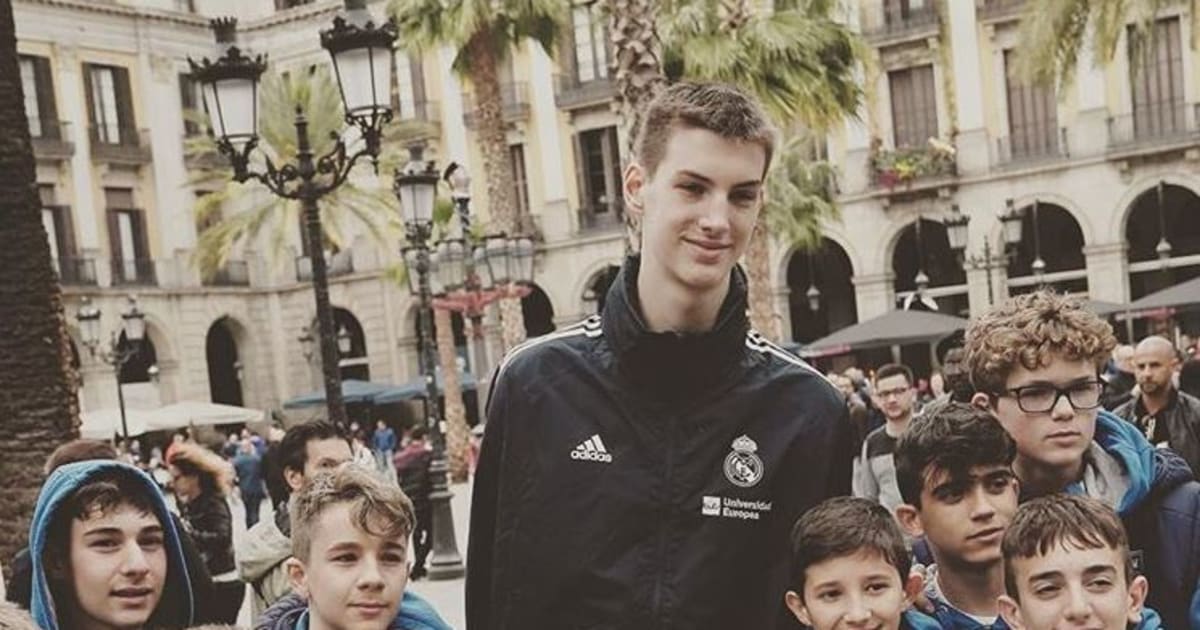 Olivier Rioux is 13 years old, 2.18m tall, and has been playing for ...
